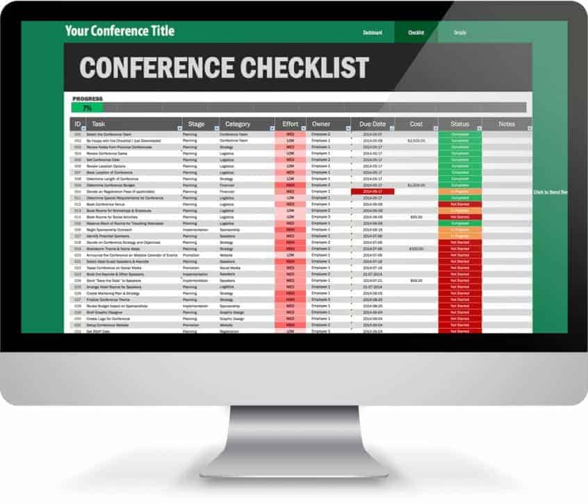 Amazing 161-Step Conference Planning Checklist (Excel Template)