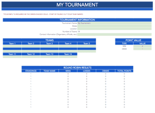 Round Robin Templates: Excel & Google Sheets