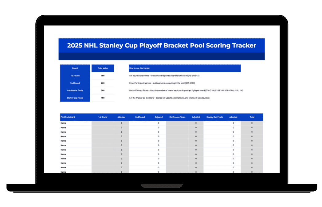 2026 NHL Stanley Cup Playoff Bracket Pool Scoring Tracker | Track ...