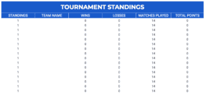 Padel Tournament Templates Excel & Google Sheets