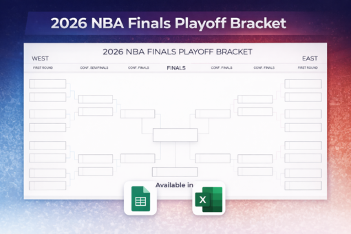 2026 Nba Finals Playoff Bracket Excel Google Sheet Plexkits